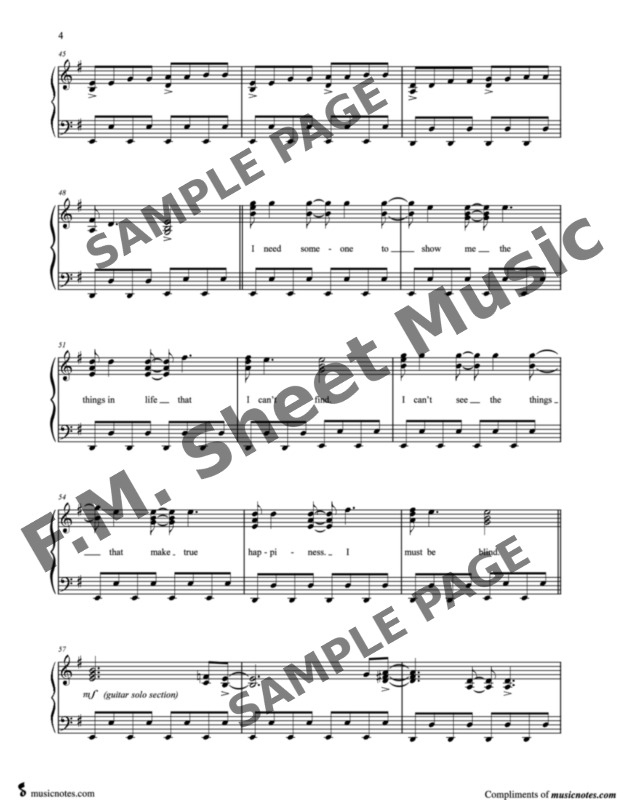 Paranoid (Intermediate Piano) By Black Sabbath, Ozzy Osbourne, Weezer - F.M. Sheet Music - Pop ...